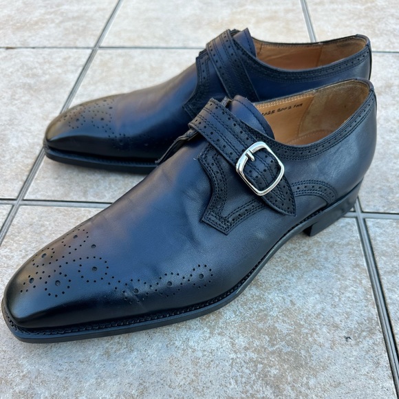 Uga Versare | Shoes | Uga Versare Handmade Mens Leather Blue Sigle Monk ...